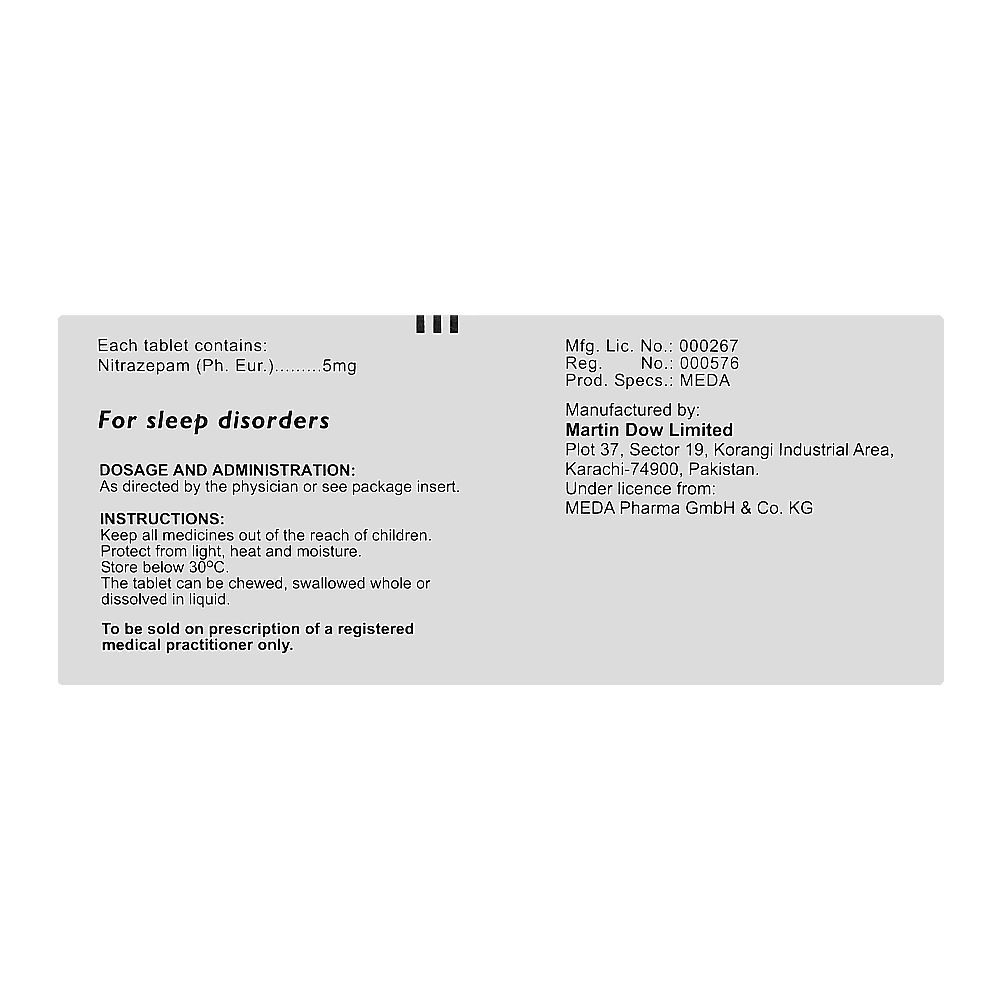 Order Mogadon Tablets Strip, 5mg Online at Best Price in Pakistan ...