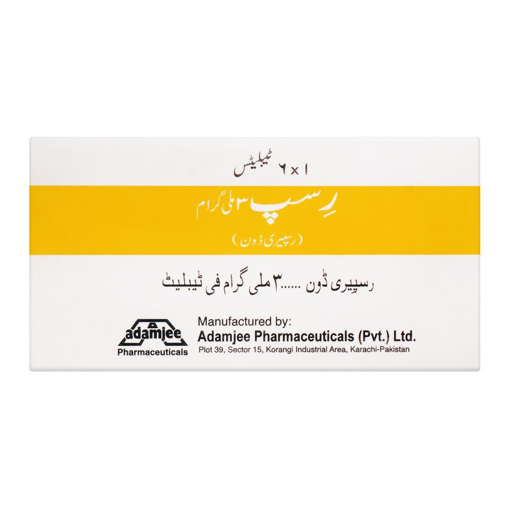 Buy Adamjee Pharmaceuticals Risp Tablet, 3mg, 6-Pack Online at Special ...