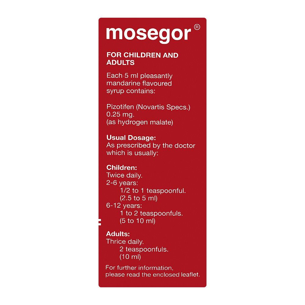 Purchase Novartis Pharmaceuticals Mosegor Syrup, 120ml Online at Best ...