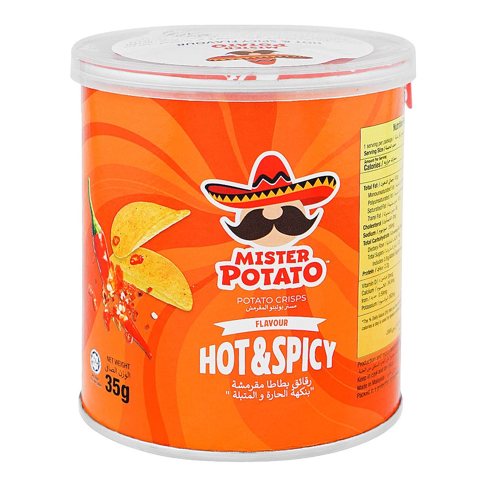 Mister Potato Chips, Hot & Spicy Flavor, 35g