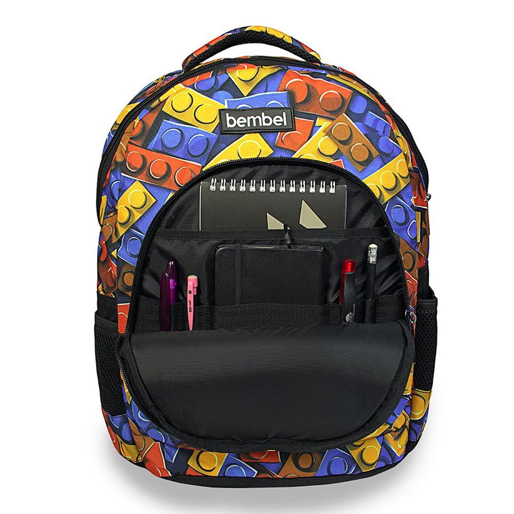 Bembel 16 Inch School Backpack, For 1-3 Grade, 24 Liters, Blocks, 100275