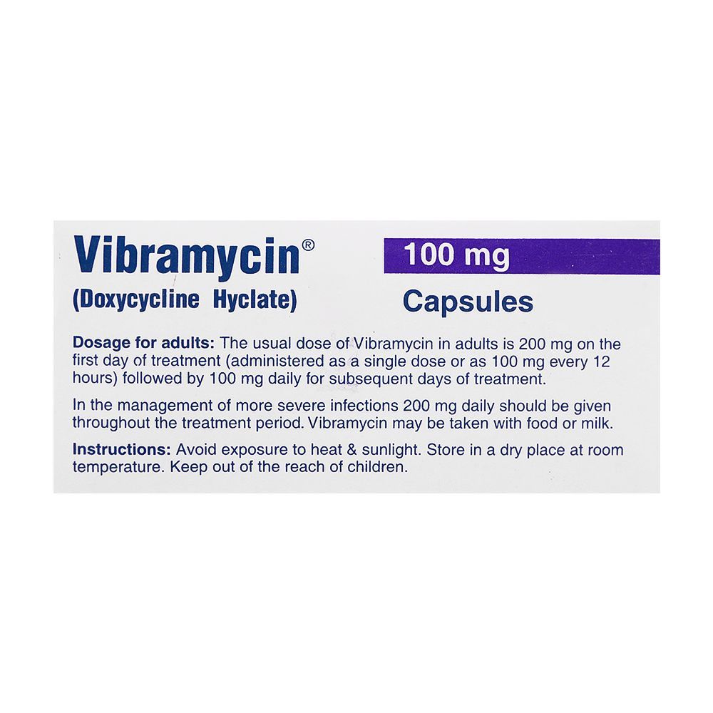 Purchase Pfizer Vibramycin Capsule, 100mg, 1-Strip Online at Best Price ...