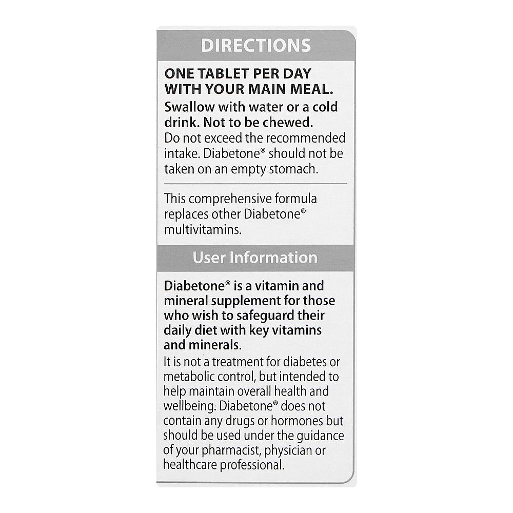 Order Diabetone Orignal Tablets, 30-Pack Online at Special Price in ...