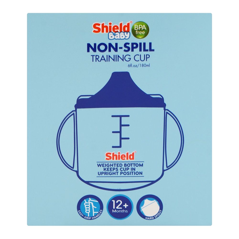 Shield Baby Non-Spill Training Cup, For 12+ Months, 180ml, Assorted Colour
