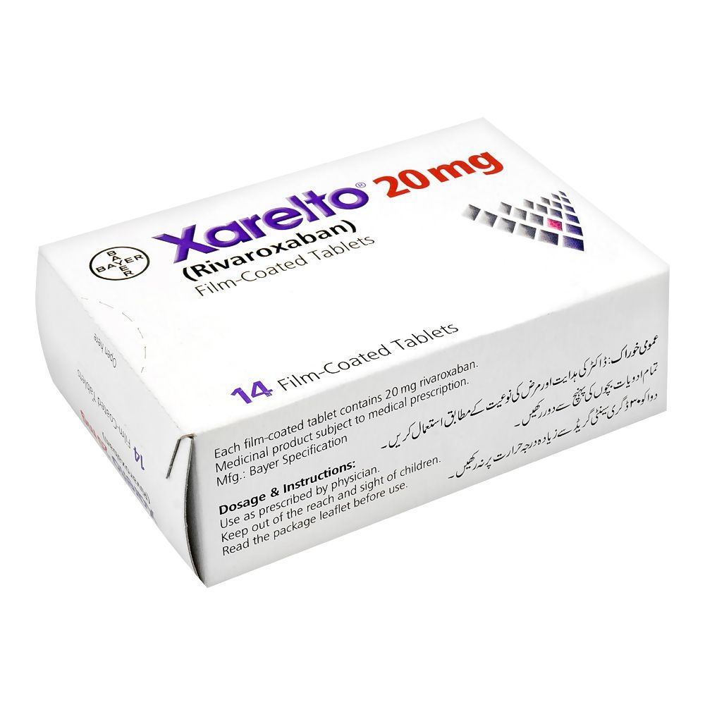Buy Bayer Pharmaceuticals Xarelto Tablet, 20mg, 14-Pack Online at ...