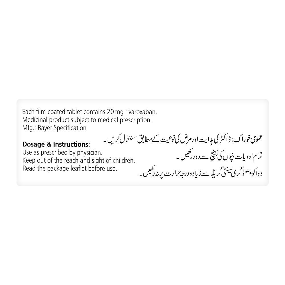 Buy Bayer Pharmaceuticals Xarelto Tablet, 20mg, 14-Pack Online at ...