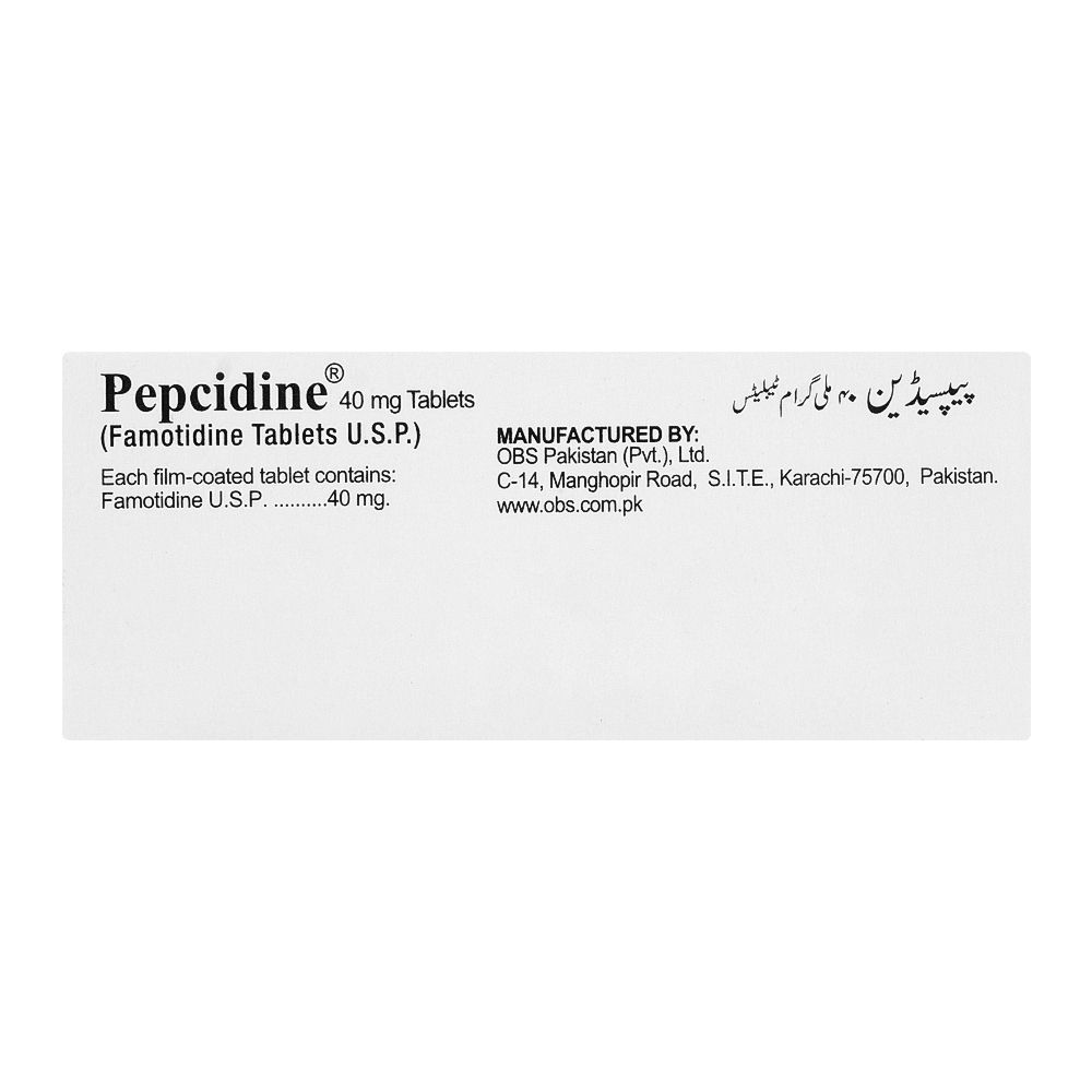 Purchase OBS Pharmaceuticals Pepcidine Tablet, 40mg, 10-Pack Online at ...