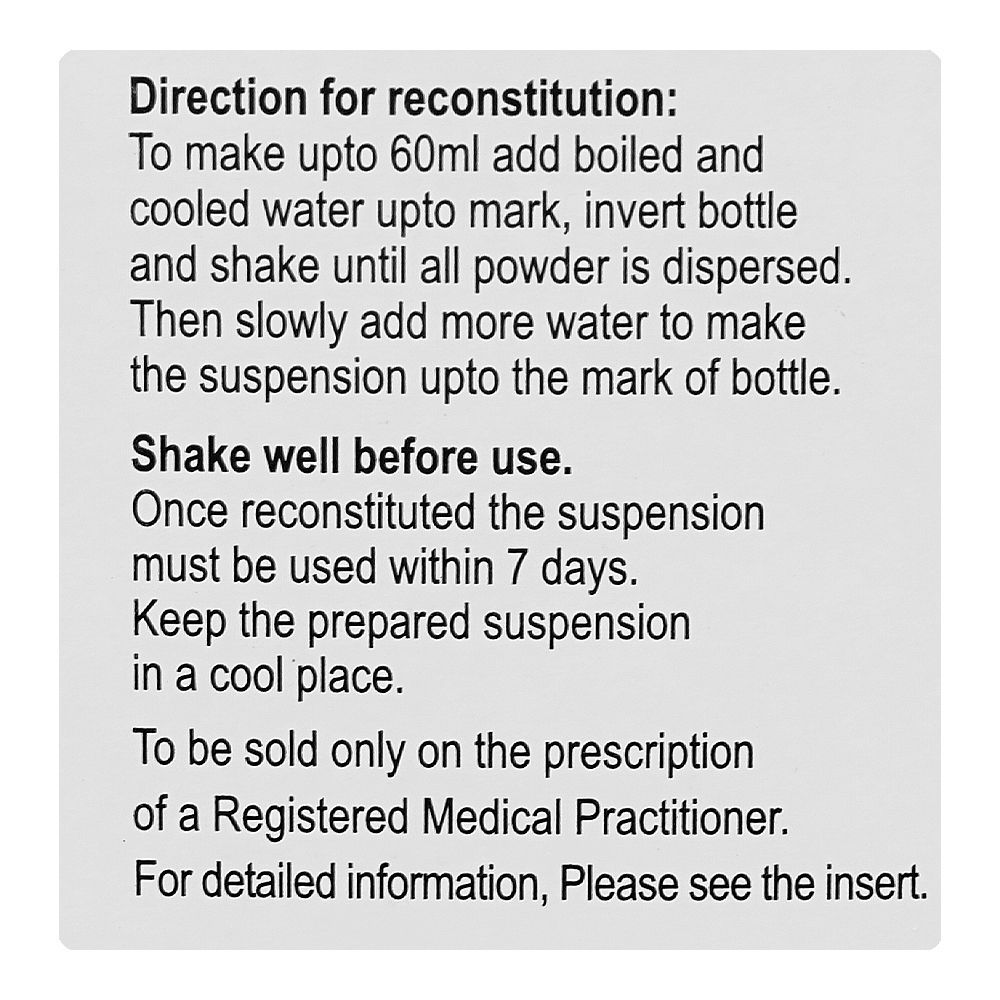 Buy Focin Suspension, 250mg Online at Special Price in Pakistan - Naheed.pk