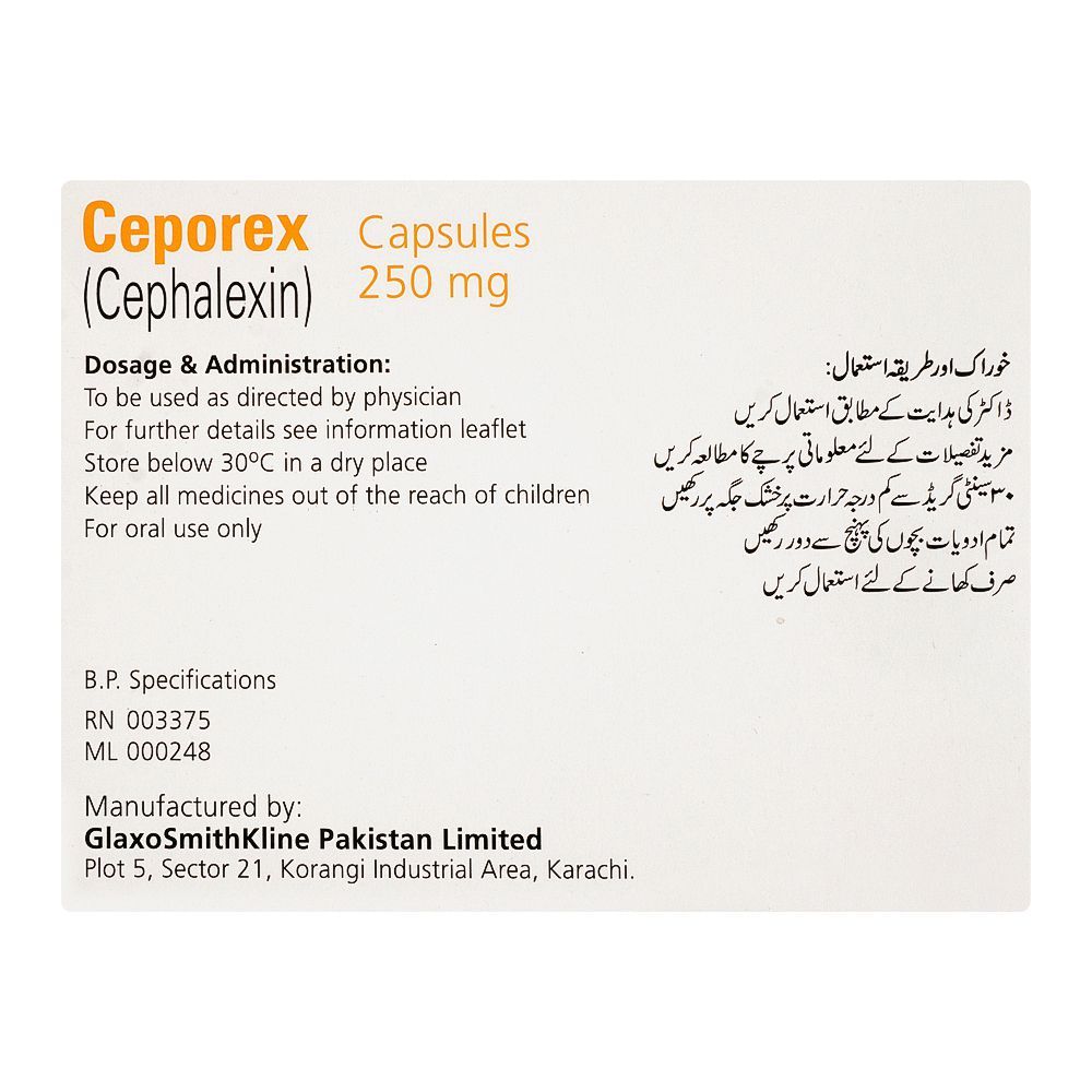 Order GSK Ceporex Capsule, 250mg, 12-Pack Online at Best Price in ...