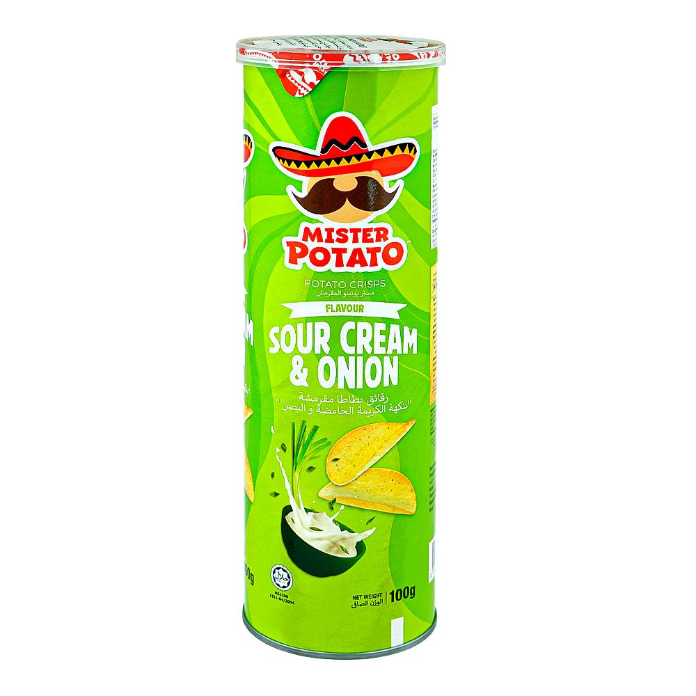Mister Potato Chips, Sour Cream & Onion Flavor, 100g