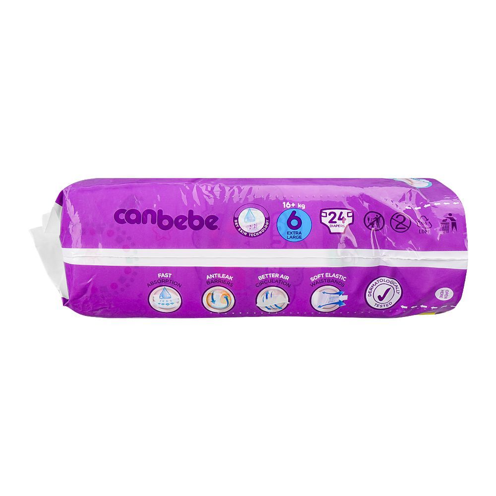 Buy Canbebe Diapers Economy Pack, Extra Large No. 6, 16+ KG, 24-Pack ...
