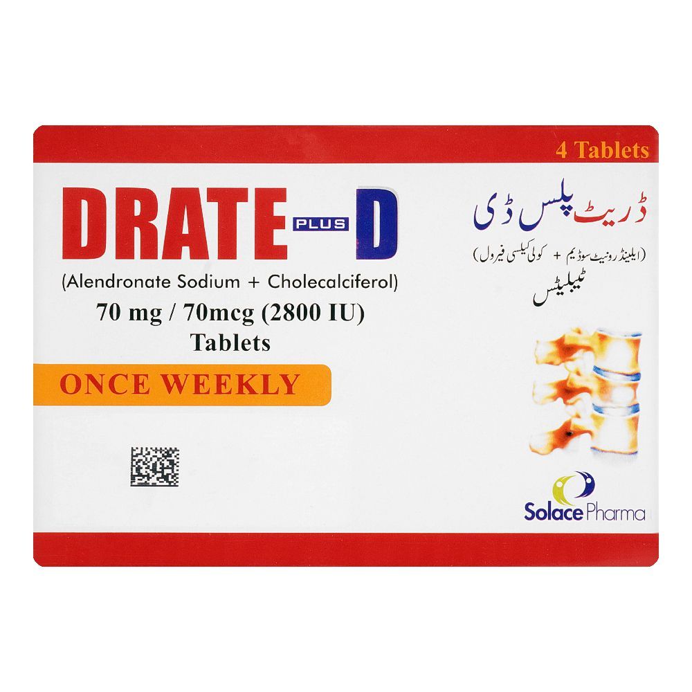 Buy S. J. & G. Drate Plus D Tablet, 70mg/70mcg, 2800IU, 4-Pack Online ...