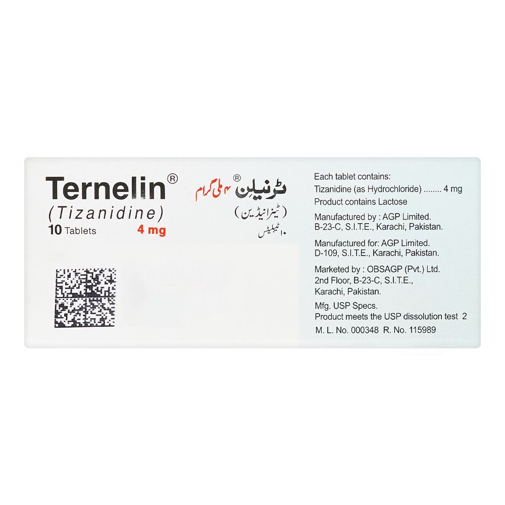 Buy Ternelin Tablets Box, 4mg Online at Special Price in Pakistan ...