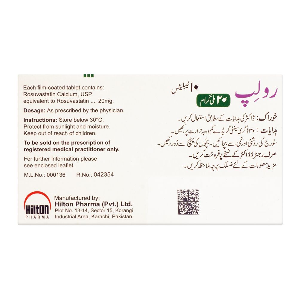 Buy Hilton Pharma Rolip Tablet, 20mg, 10-Pack Online at Best Price in ...