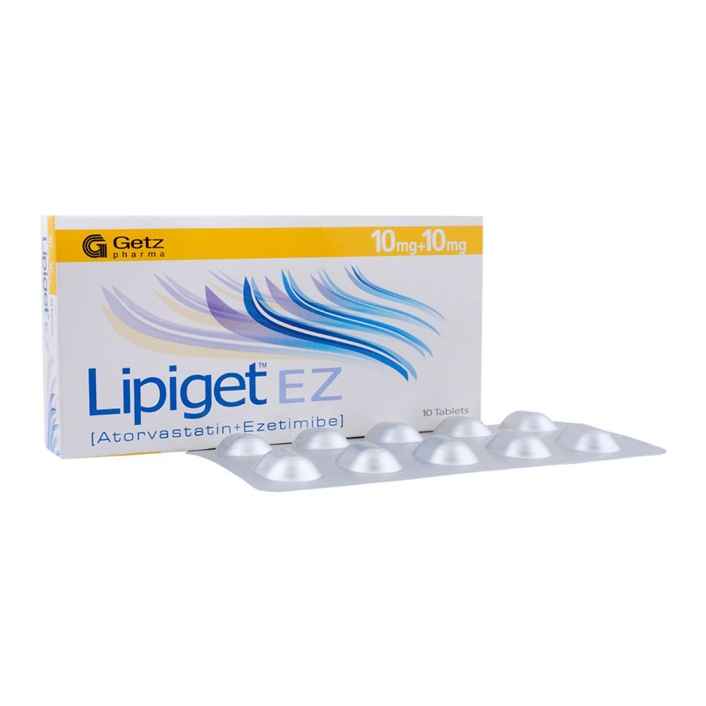 Buy Getz Pharma Lipiget EZ Tablet, 10mg + 10mg, 10-Pack Online at Best ...