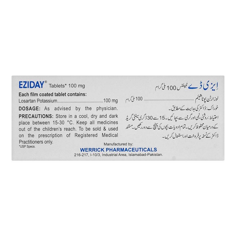 Order Werrick Pharmaceuticals Eziday Tablet, 100mg, 10-Pack Online at ...