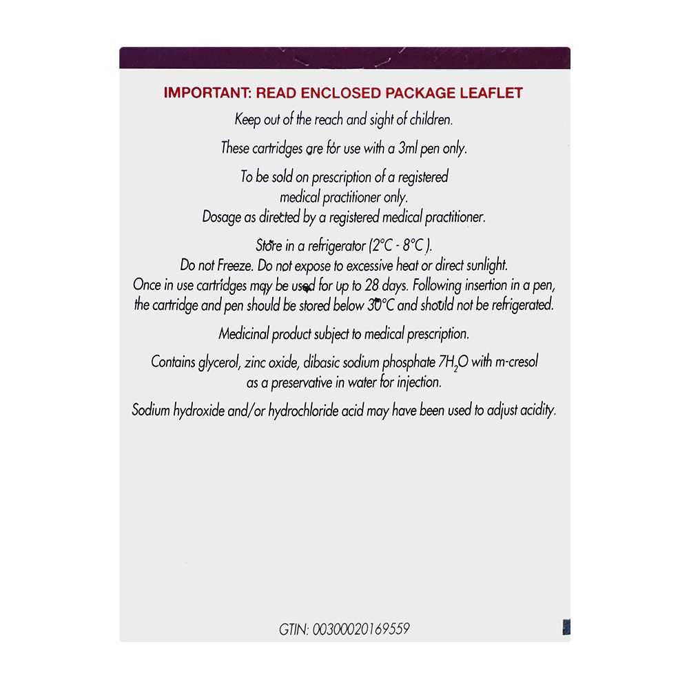 Order Eli Lilly Humalog Lispro Cartridge, 100U/ml, 3.5mg/ml, 3ml Online at Special Price in ...