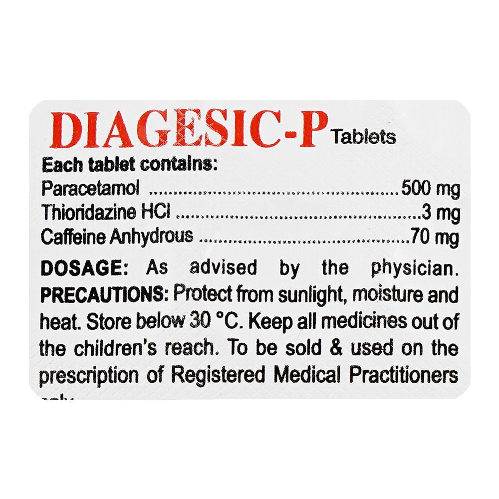 Wilson's Healthcare Diagesic P- Tablet, 1-Strip