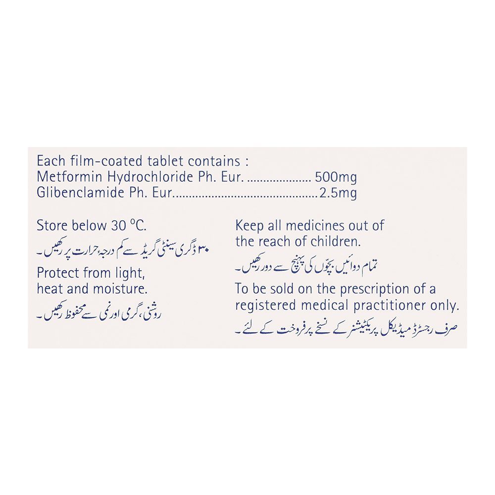 Order Martin Dow Glucovance Tablet, 500mg/2.5mg, 30-Pack Online at Best ...