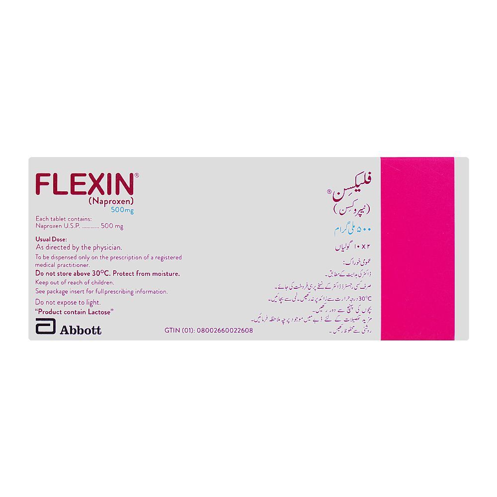 Purchase Flexin Tablets, 500mg, Strip (10 Tablets) Online at Best Price ...