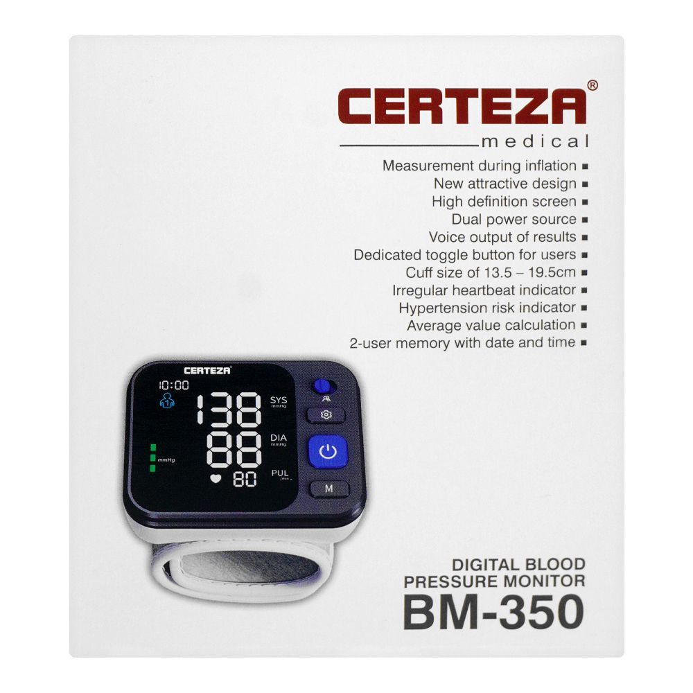 Order Certeza Digital Blood Pressure Monitor, BM-350 Online at Best Price in Pakistan - Naheed.pk
