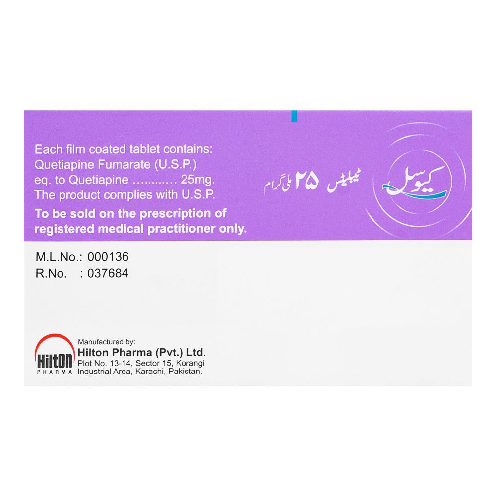 Buy Hilton Pharma Qusel Tablet, 25mg, 30-Pack Online at Best Price in ...
