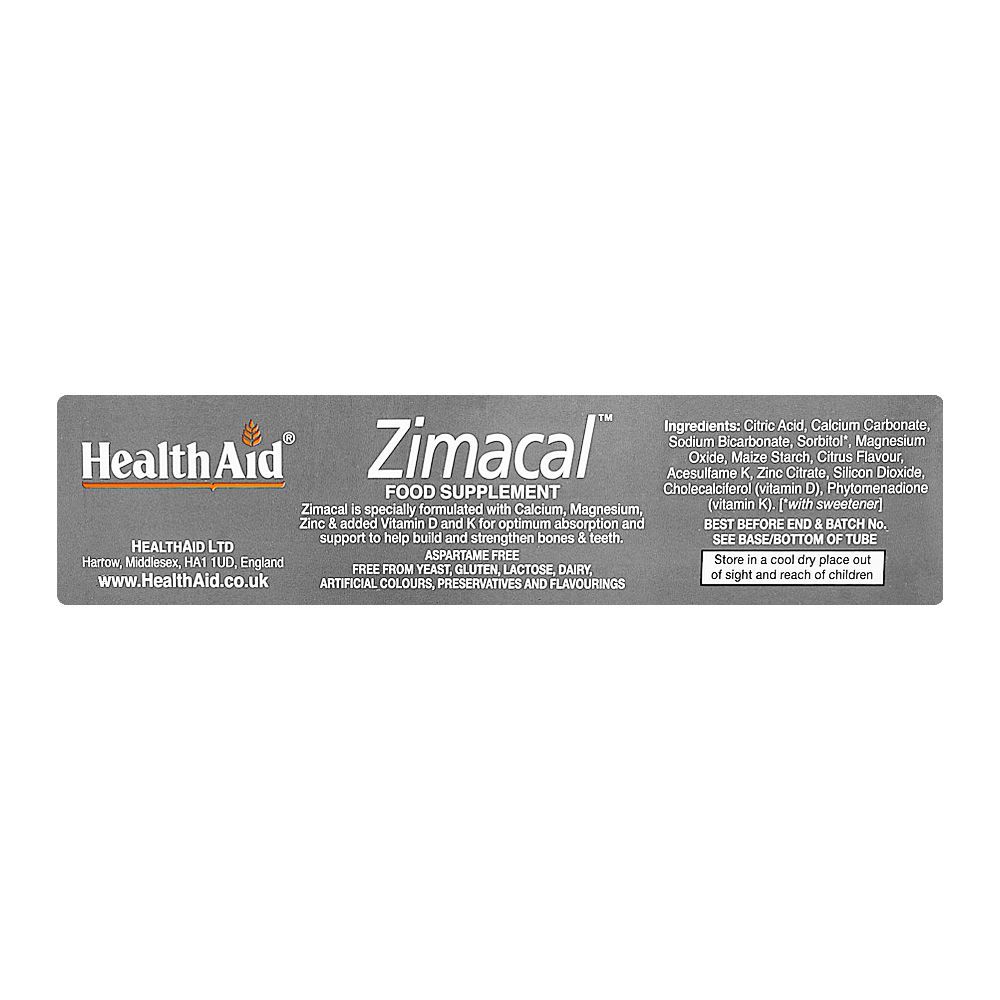Purchase Health Aid Zimacal Tablets, 20-Pack Online at Special Price in ...