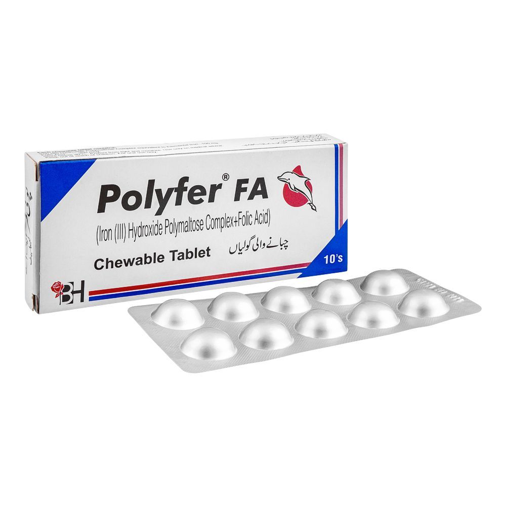Buy Barrett Hodgson Polyfer FA Chewable Tablet, 10-Pack Online at Best ...