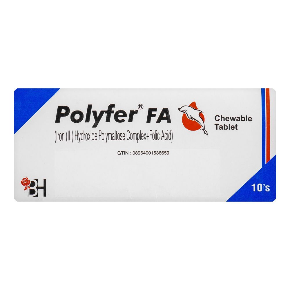 Buy Barrett Hodgson Polyfer FA Chewable Tablet, 10-Pack Online at Best ...