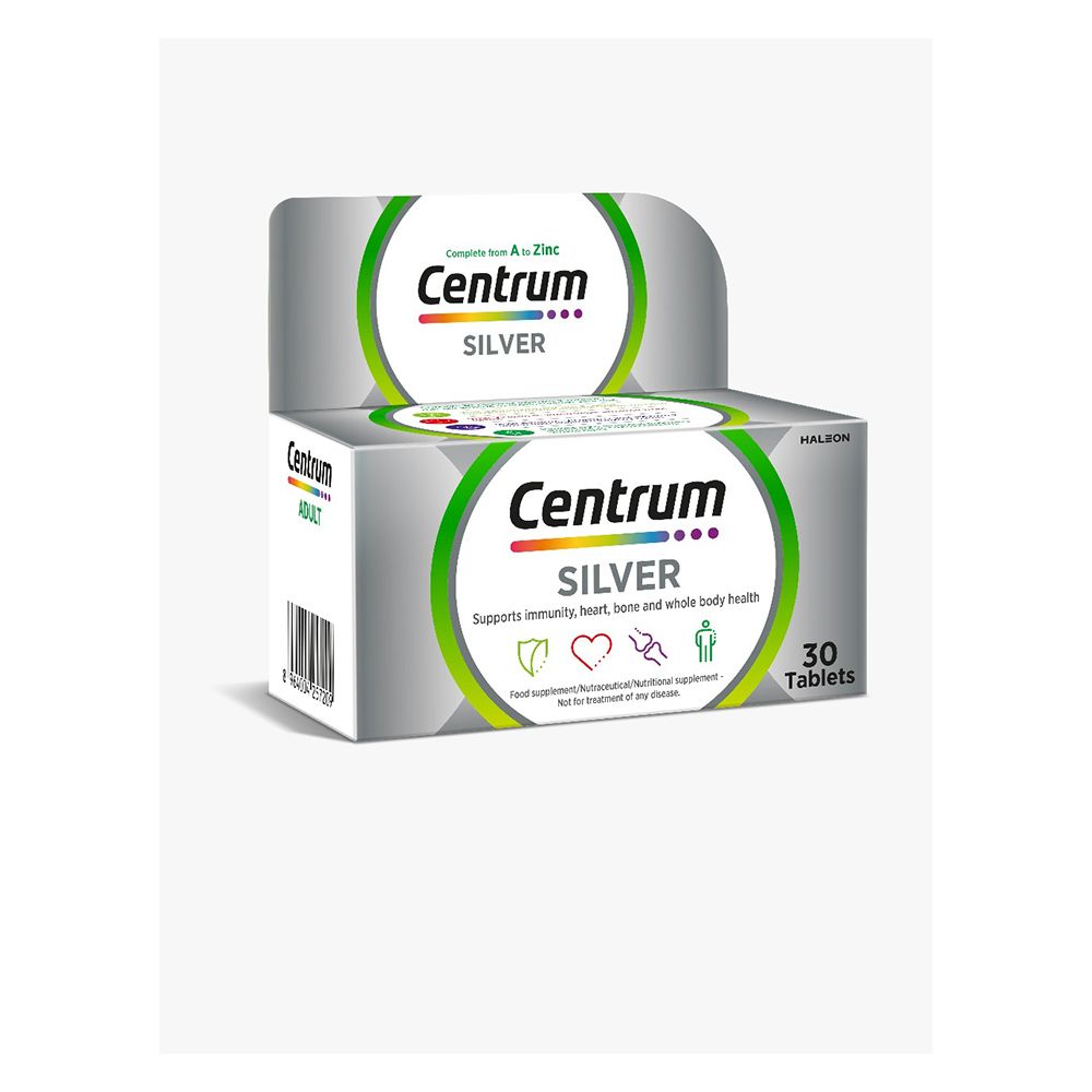 Centrum Silver 50+, Men & Women, Multivitamin Supplements, 30-Pack