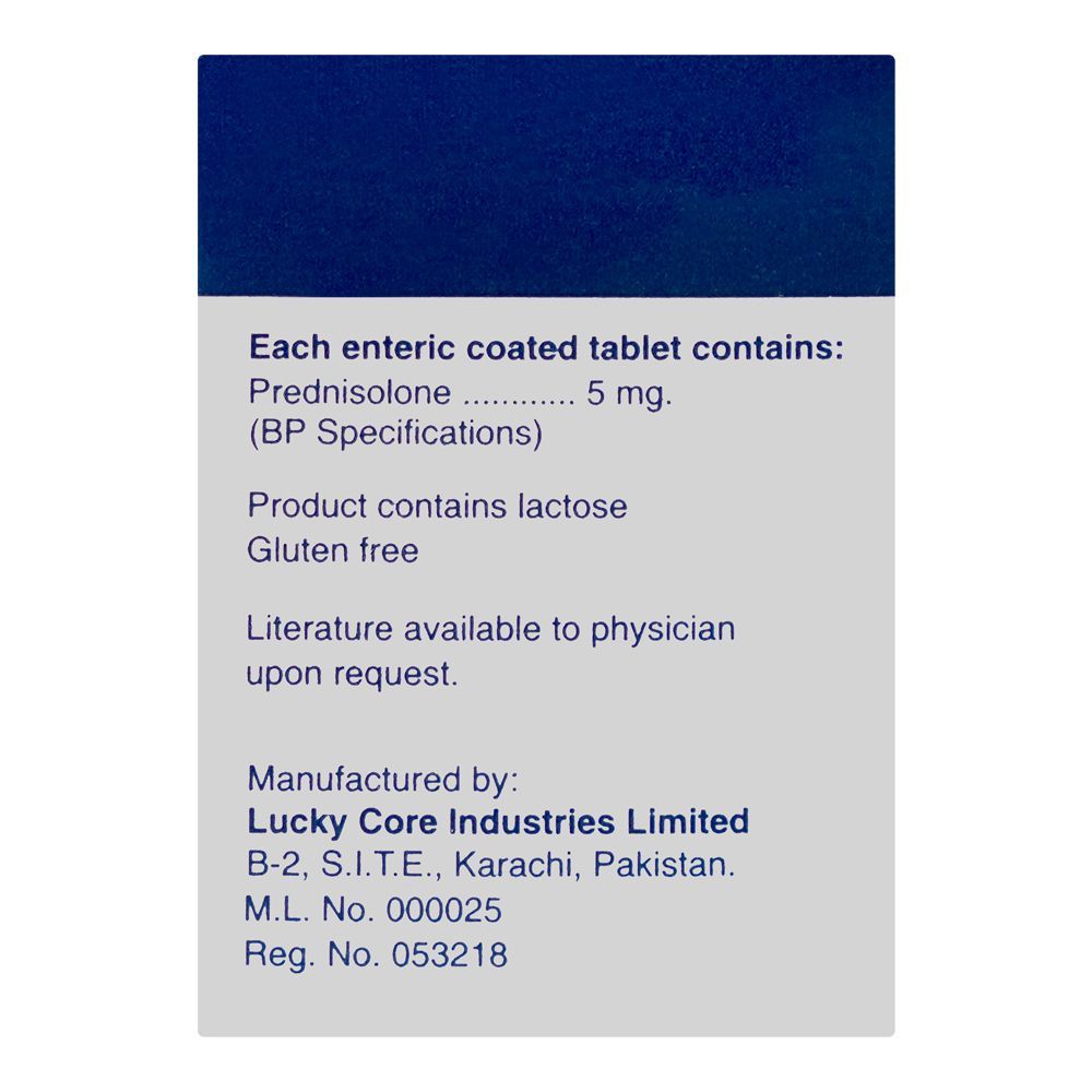 Deltacortril 5mg Enteric Coated Tablets, Bottle (100 Tablets)