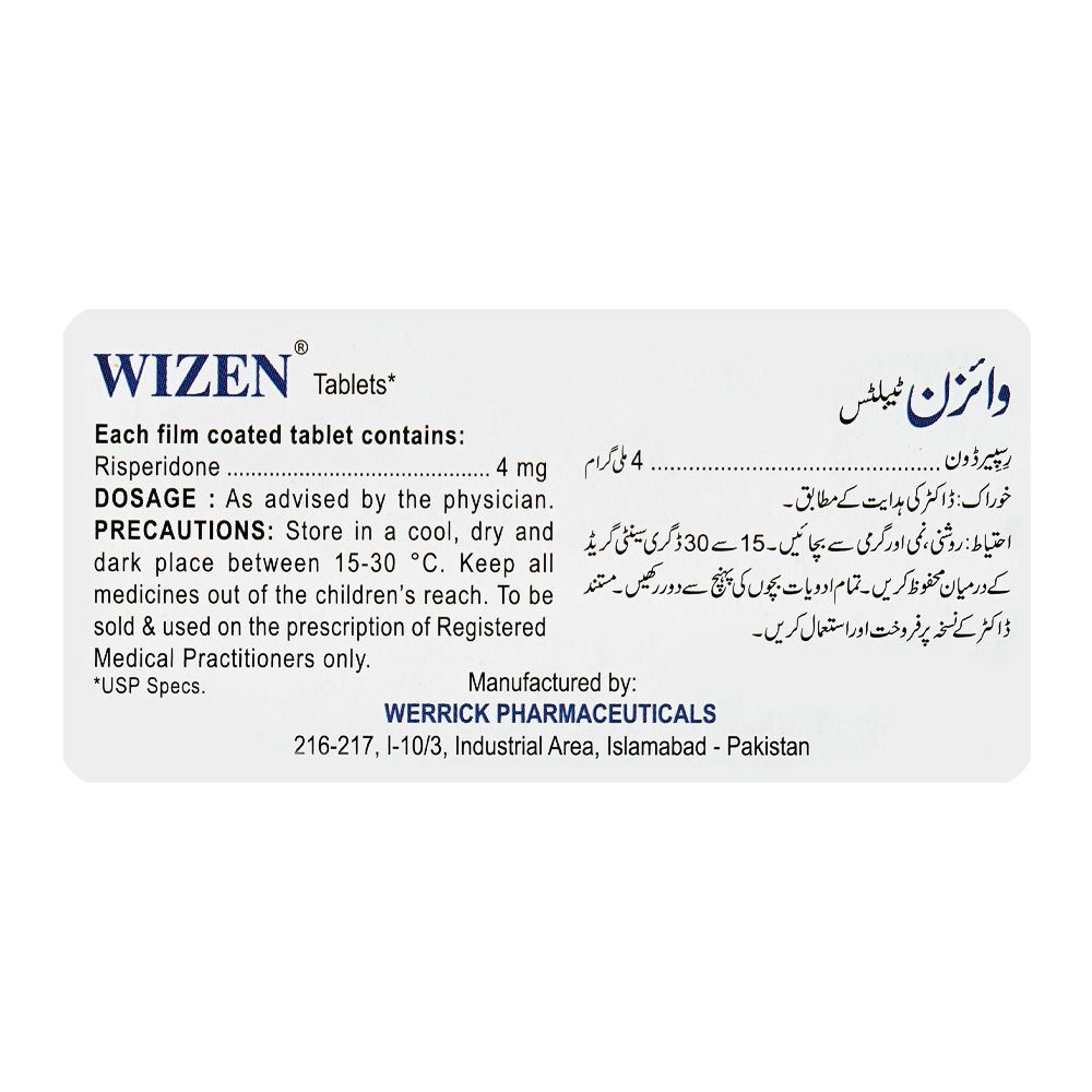 Werrick Pharmaceuticals Wizen Tablet, 4mg, 6-Pack