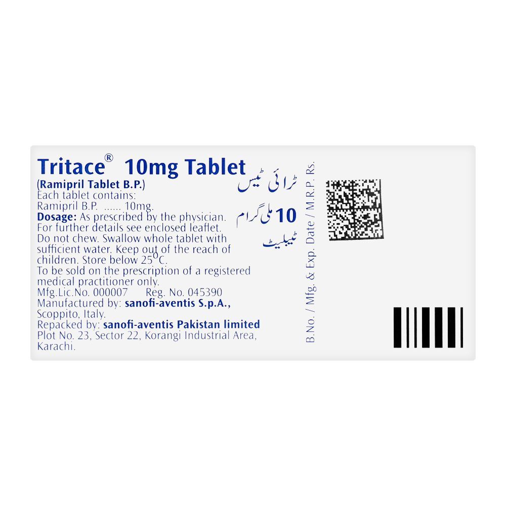 Purchase Sanofi-Aventis Tritace Tablet, 10mg, 28-Pack Online at Special ...