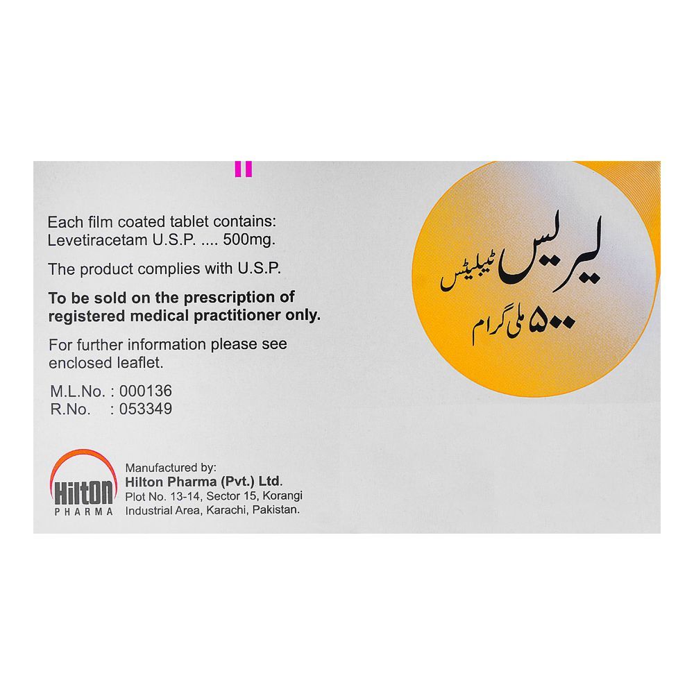 Buy Hilton Pharma Lerace Tablet, 500mg, 10-Pack Online at Best Price in ...