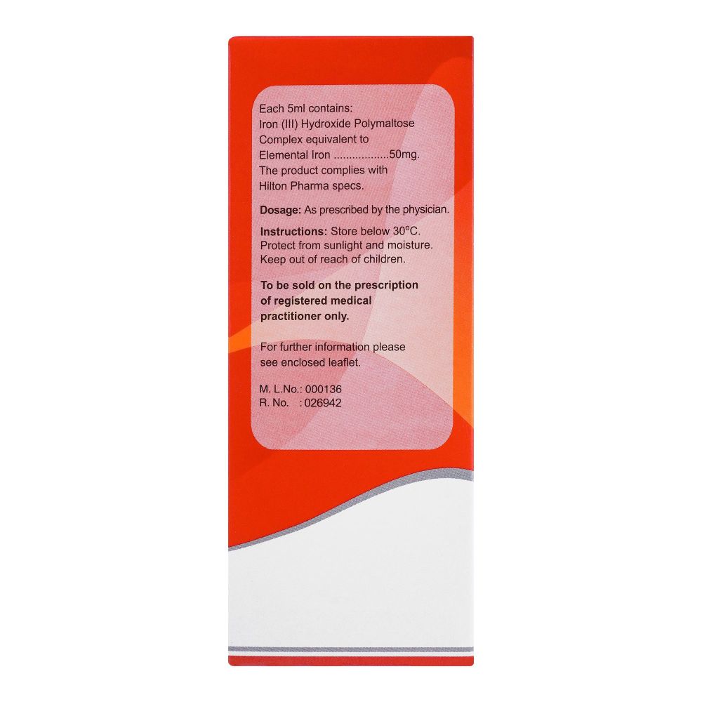 Purchase Hilton Pharma Ferosoft Syrup, For Treatment Of Iron Deficiency ...