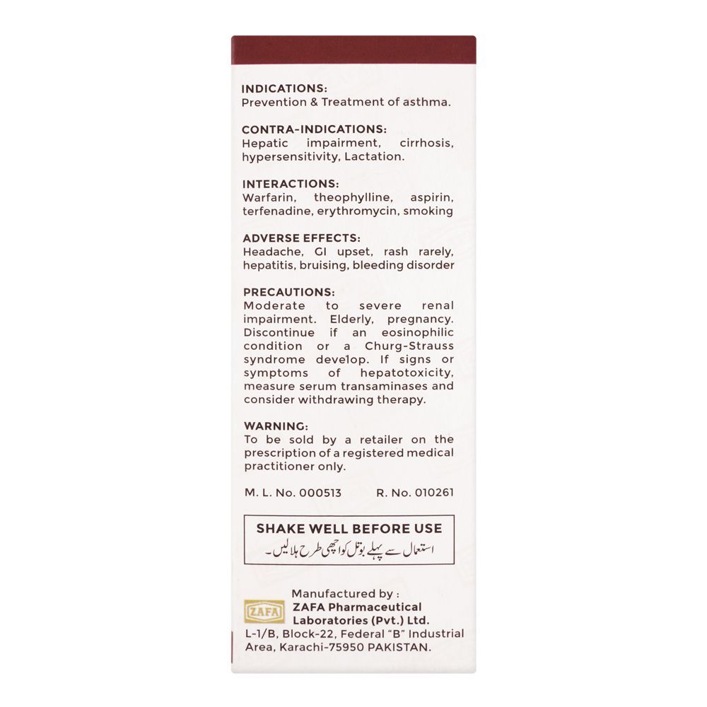Order Zafa Pharmaceuticals Asthotifen Syrup, 60ml Online at Special ...