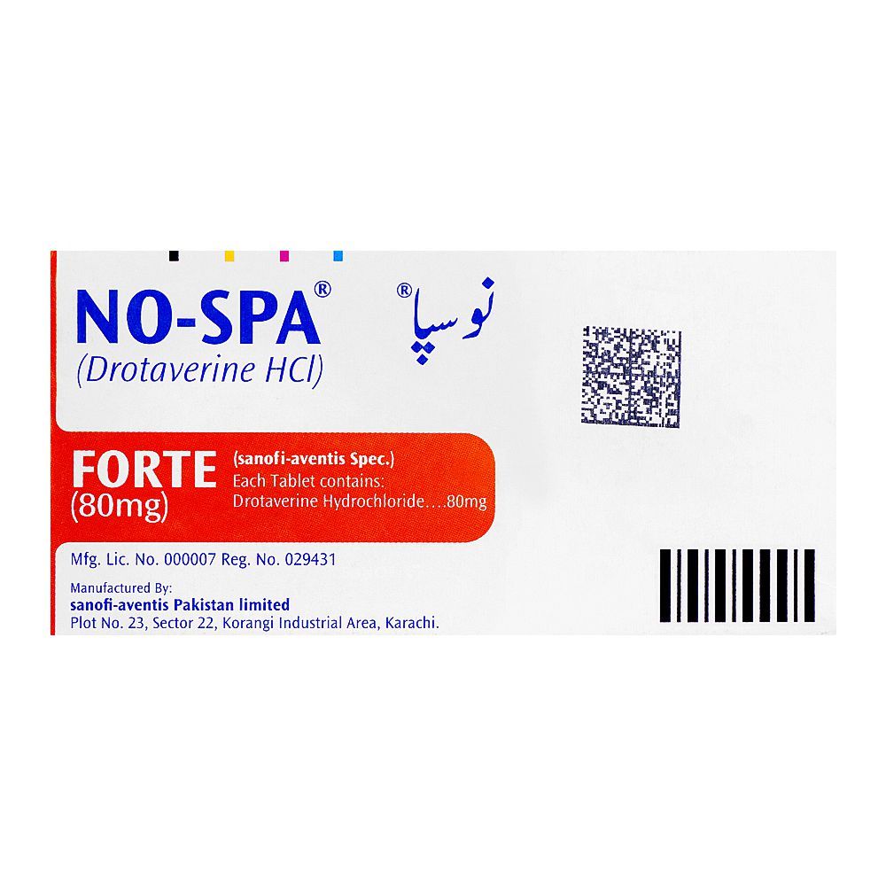 Buy Sanofi-Aventis No-Spa Forte Tablet, 80mg, 1-Strip Online at Special ...