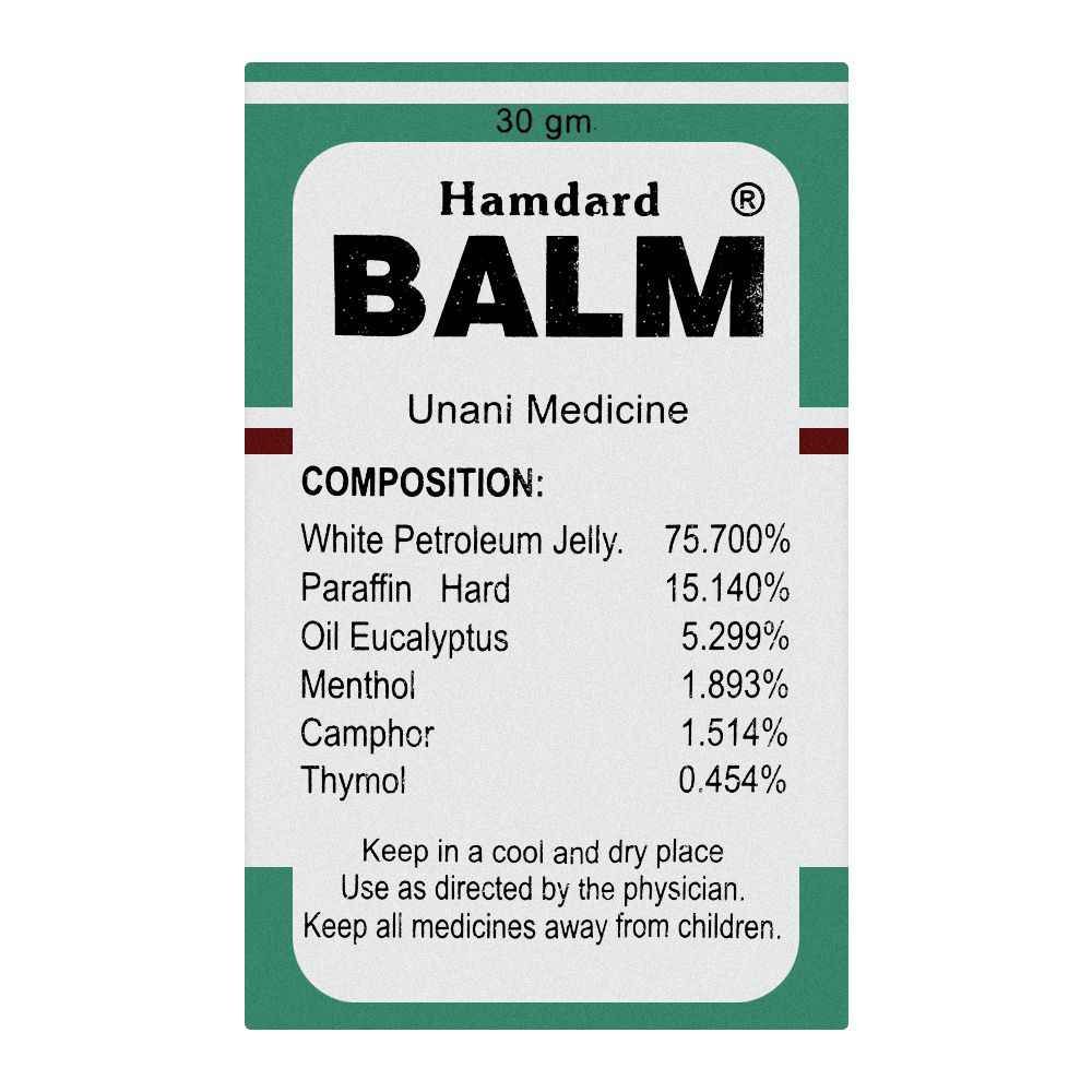 Purchase Hamdard Balm, 30g Online at Best Price in Pakistan - Naheed.pk