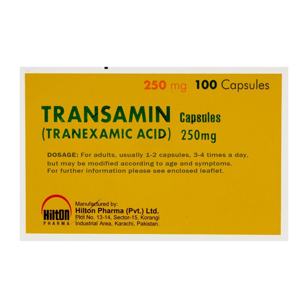 Order Hilton Pharma Transamin Capsule, 250mg, 1-Strip Online at Special ...
