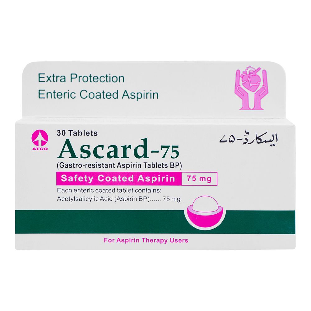 Buy ATCO Laboratories Ascard Tablet, 75mg, 1-Strip Online at Special ...
