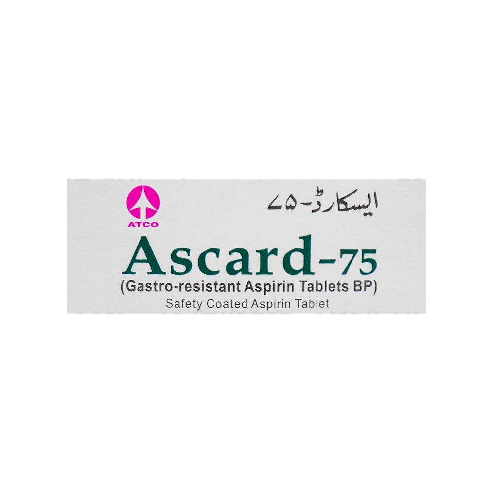 Buy ATCO Laboratories Ascard Tablet, 75mg, 1-Strip Online at Special Price in Pakistan - Naheed.pk