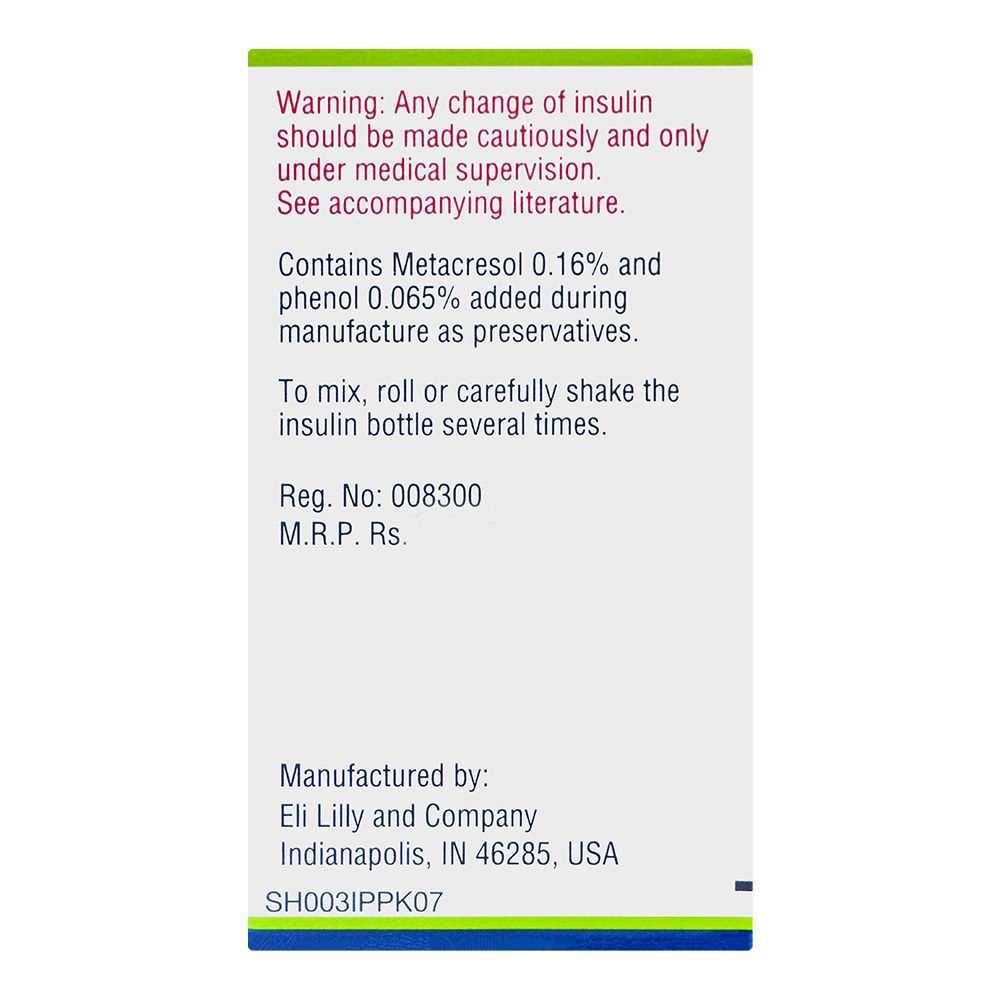 Buy Eli Lilly Humulin N, 10ml Online at Special Price in Pakistan ...
