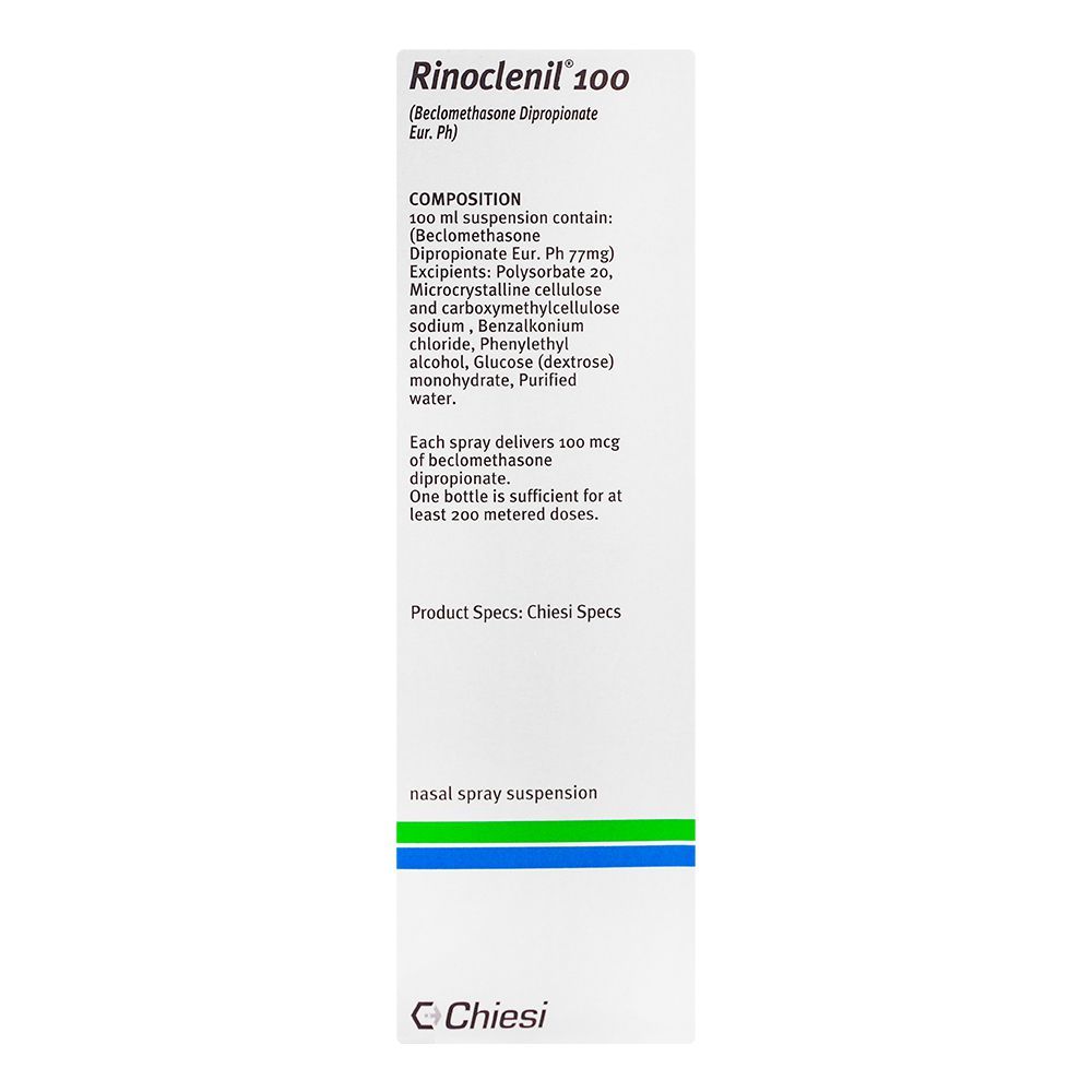 Purchase Chiesi Pharmaceuticals Rinoclenil Spray, 100mg/30ml, 200 Doses ...
