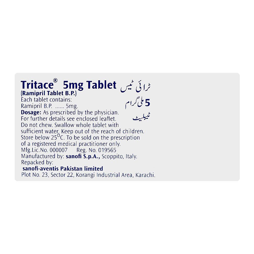 Sanofi-Aventis Tritace Tablet, 5mg, 1-Strip