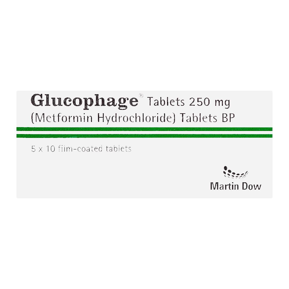Order Martin Dow Glucophage Tablet, 250mg, 1-Strip Online at Special ...