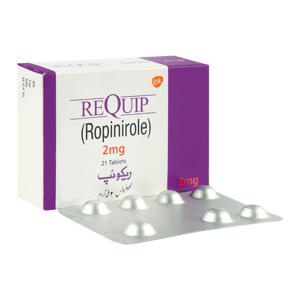 GSK Requip Tablet, 2mg, 20-Pack