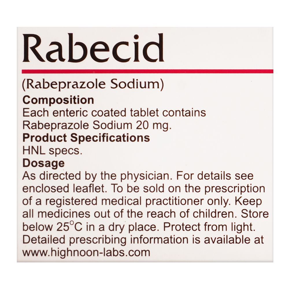 Order Highnoon Laboratories Rabecid Tablet, 20mg, 14-Pack Online at ...