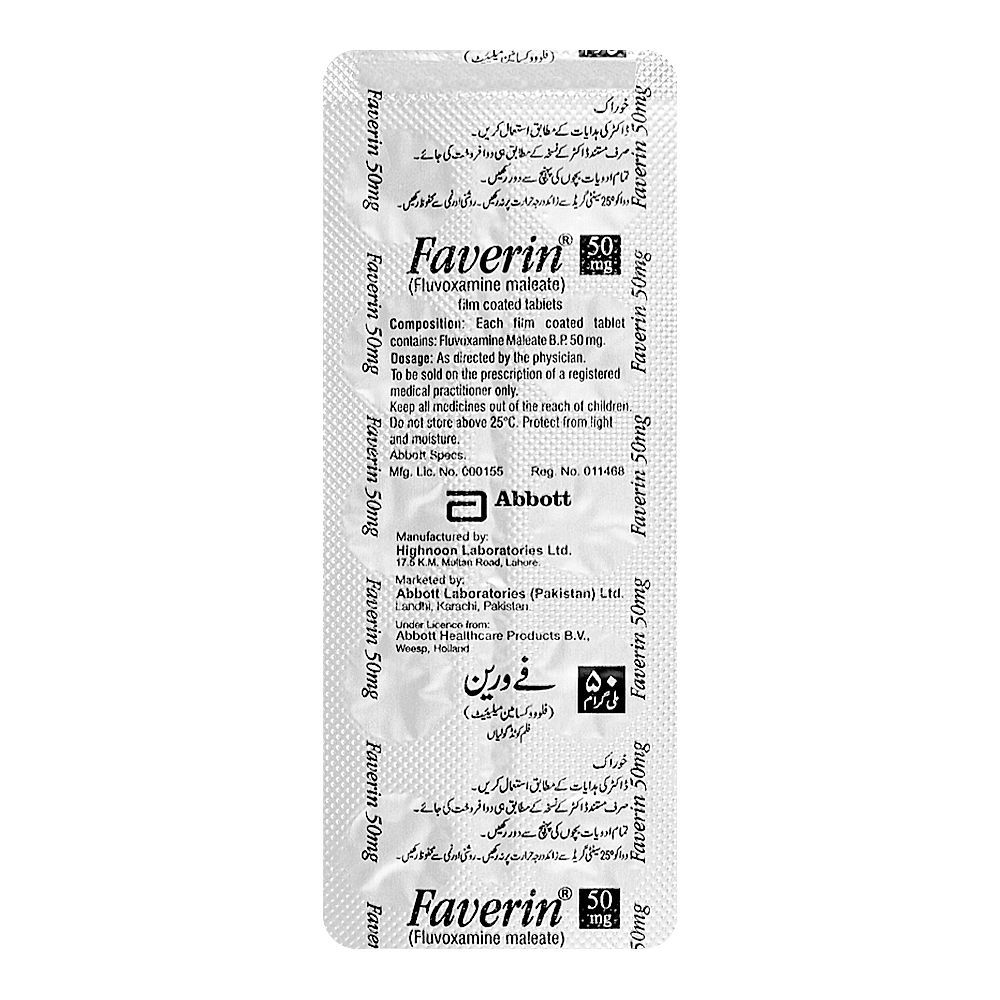 Abbott Faverin Tablet, 50mg, 1-Strip