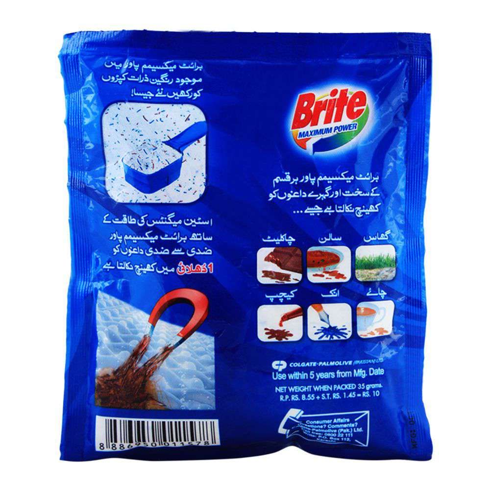 Buy Brite Maximum Power Detergent Powder 35g Online at Best Price in ...