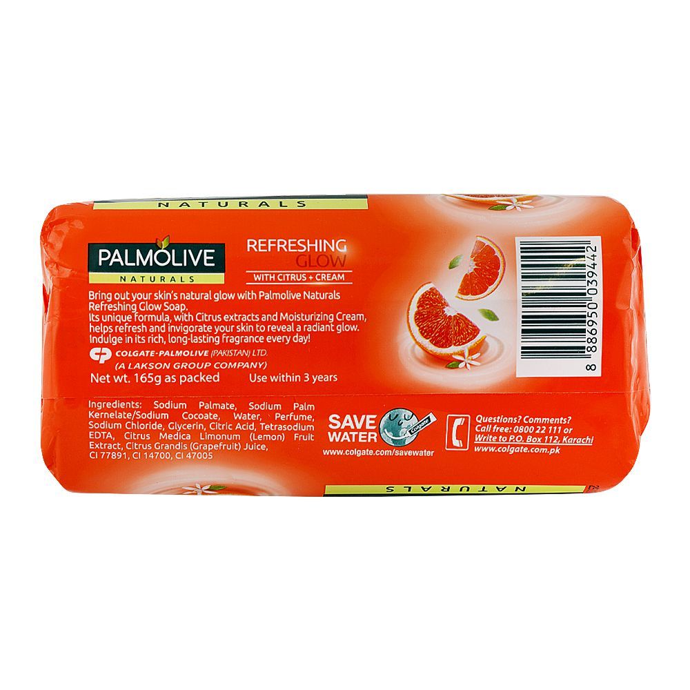 Palmolive Naturals Refreshing Glow Citrus & Cream Soap, 165g
